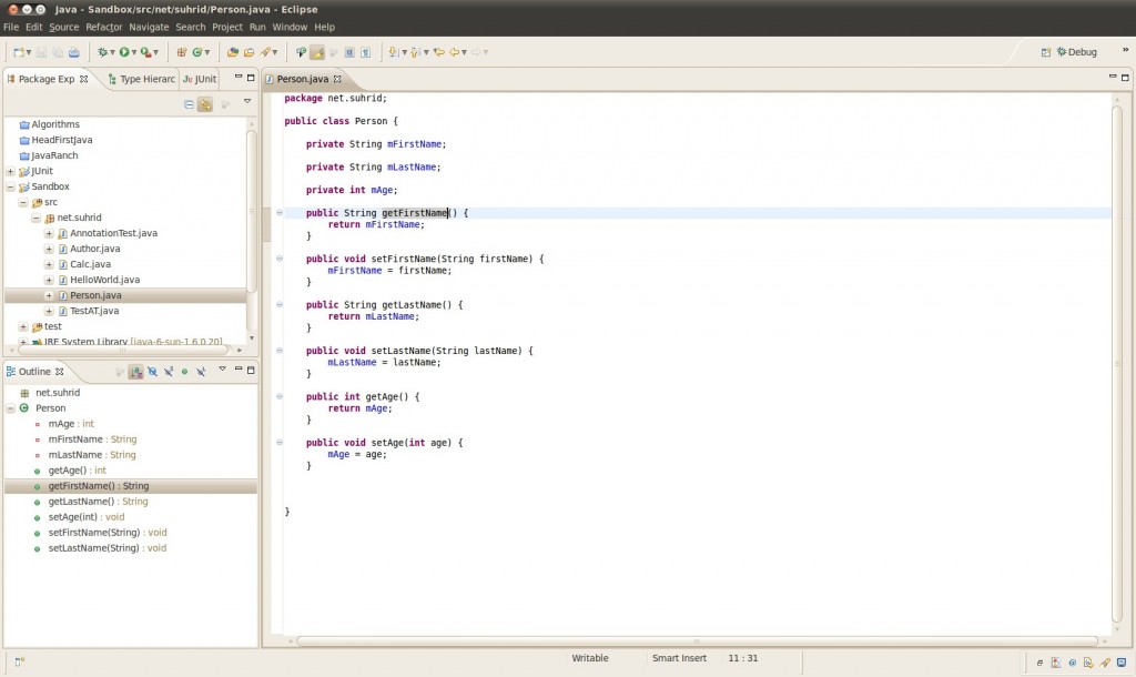 Eclipse generate getter setter tip to deal with field prefixes suffixes ...